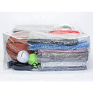 Clear Vinyl Zippered Storage Bags 23 x 23 x 10 Inch 10-Pack