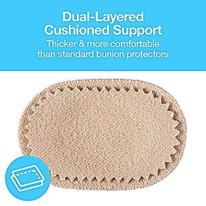 ZenToes Bunion Pain Relief Pads to Wear with Shoes - Moleskin Guards Protect Feet for Men and Women, All-Day Water-Resistant Self-Stick Adhesive - 24 Cushions
