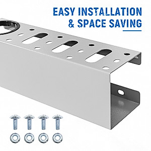 AA Products P-SH-Screwdriver Rack 13"W Steel Tool Holder Rack Designed for 13'' D Van Shelving Storage Rack to Storage Screwdrivers, Pliers and Spray Can
