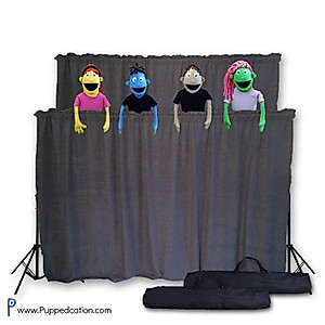 Classroom Puppet Stage XL - 2 Tier Portable Tripod Puppet Theater w/BAG | Stage, Ministry