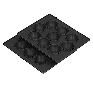 9 Hole Baking Pan, Non Stick Meatball Baking Tray Stainless Steel Octopus Meatball Grill Pan Cooking Plate