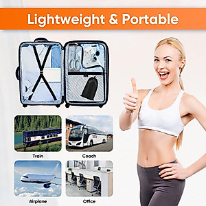 WeArkoTac Upgraded Airplane Footrest - Foam 2 in 1 Foot Hammock, Ergonomic Adjustable Foot Rest for Airplane Travel, Travel Essentials for Flying, Long Airplane for Airplane Travel Accessories