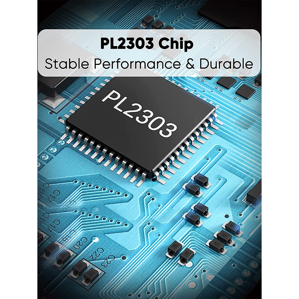 CableCreation 3.3 Feet USB to RS232 Serial Cable with Prolific PL2303 Chip, DB9 Adapter for Windows 11,10, 8.1, 8,7, Linux, Mac OS, 1M /Black