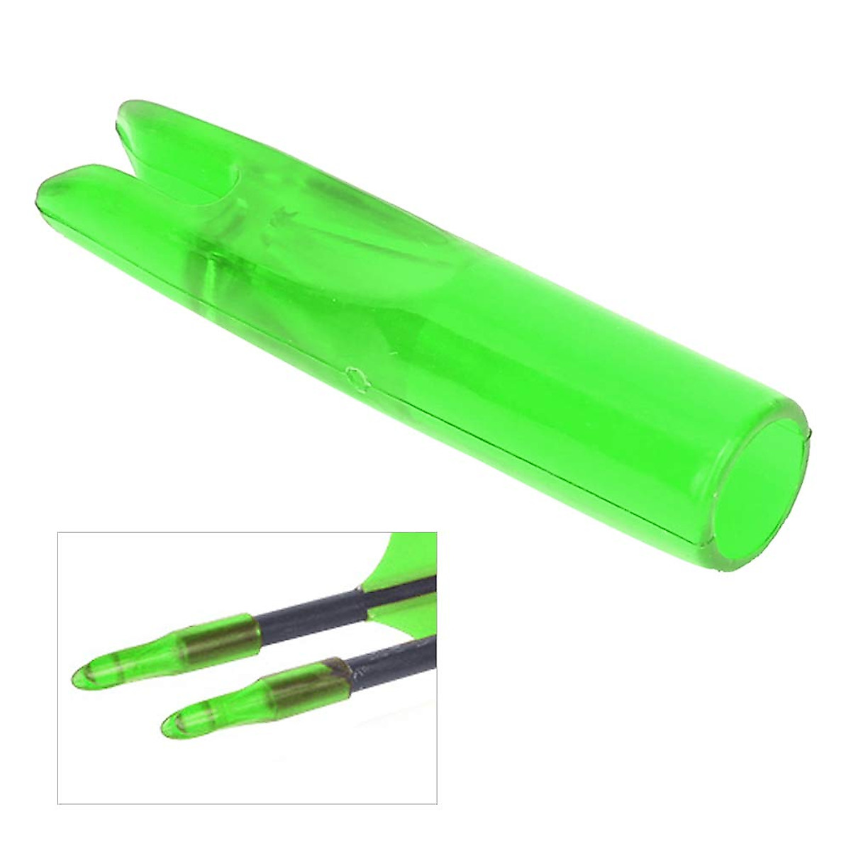 Archery Arrows Nocks for 6mm Shaftment Hunting Target Shooting 50Pcs Red Blue Green (Green)