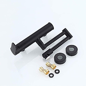 Mixer Taps for Kitchen Pot Filler Wall Mounted,Hot and Cold Single Handle Universal Multifunctional Extension,Kitchen Faucet Kitchen Sinks Mixer Tap-Black-A