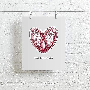 Guns & Roses | Sweet Child Of Mine - song lyric wall art print music poster heart home decor