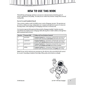 Shell Education 180 Days of Language for Fourth Grade (180 Days of Practice)