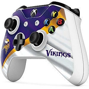 Skinit Decal Gaming Skin compatible with Xbox One S Controller - Officially Licensed NFL Minnesota Vikings Design