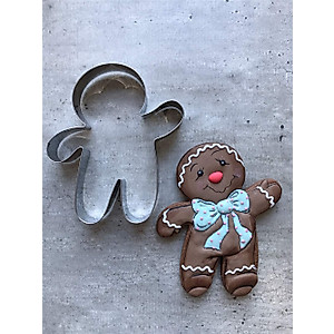 LILIAO Christmas Waving Gingerbread Man Cookie Cutter - Extra Large: 4.2 x 5.6 inches - Stainless Steel