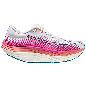 Mizuno Women's Wave Rebellion Pro Running Shoe, White/Silver, 7.5