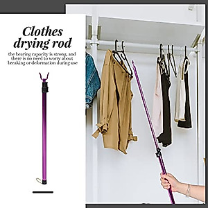 BESPORTBLE Outdoor Room Essentials Clothes Reaching Rod 63 Adjustable Clothes Fork Pole Clothes Fork Clothes Picking Rod for Hanging Clothes, Shutters, Closet, Ceiling Garment Rod Dorm