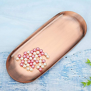 Fishlor Candle Tool Tray, Large Storage Tray, 430 Stainless Steel Candle Tool Tray Organizer Aromatherapy Organizer Tray(Retro Red Copper)