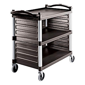 Cambro BC340KD-110 Black Knockdown Utility Cart Case of 1