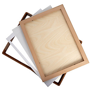 Natural Wood Photo Frames Inspired Tabletop Picture Frame with Mat, Vertical or Horizontal Display (Walnut, 18x24 matted to 16x20)