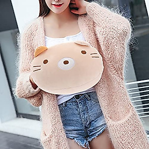 Abaodam Plush Portable Hand Warmer Safe and Reliable Household Warm Items Pillow with Hand Warmer (Cat)