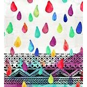 Book Sox Fabric Jumbo Book Covers - Watercolor Rain Drops Print and Magenta Solid (2 Items)