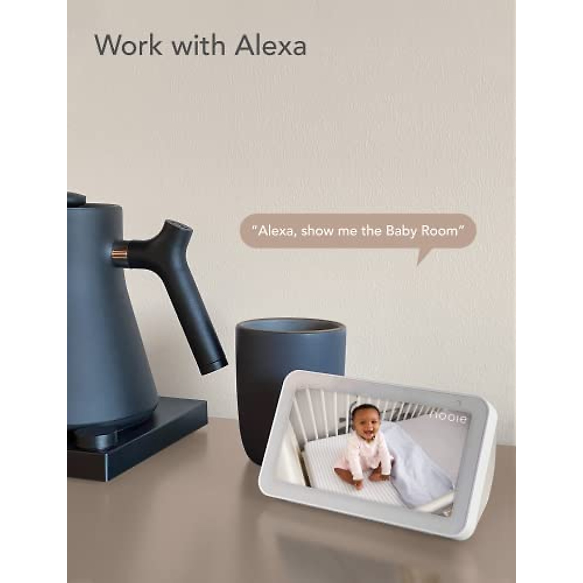 nooie Baby Camera Monitor, 2K Baby Monitor with Camera and Audio, 2.4Ghz WiFi Baby Monitor for Smartphone APP Control, Pet Camera, Motion and Sound Detection, HD Night Vision, SD or Cloud Storage