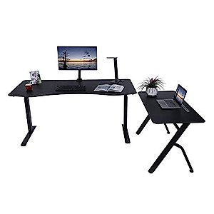 ApexDesk 47" Computer Desk, Modern Simple Style Desk for Home Office, Study Student Writing Desk - Black