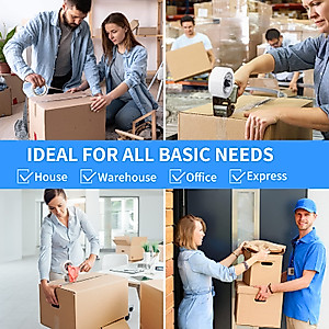 JARLINK Clear Packing Tape (12 Rolls), Heavy Duty Packaging Tape for Shipping Packaging Moving Sealing, Stronger & Thicker 2.8mil, 2 inches Wide, 60 Yards Per Roll, 720 Total Yards