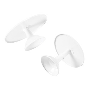 VILAVITA 2-Set Modern Cake Stands Round Cake Stand Cupcake Stands for Baby Shower, Wedding Birthday Party Celebration, White