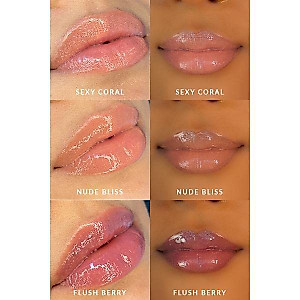 VASANTI Hyaluronic Boost Lip Plumper - Non-Sticky Lightweight Cosmetics for Soft Hydrated Lips (Metallic Shine)