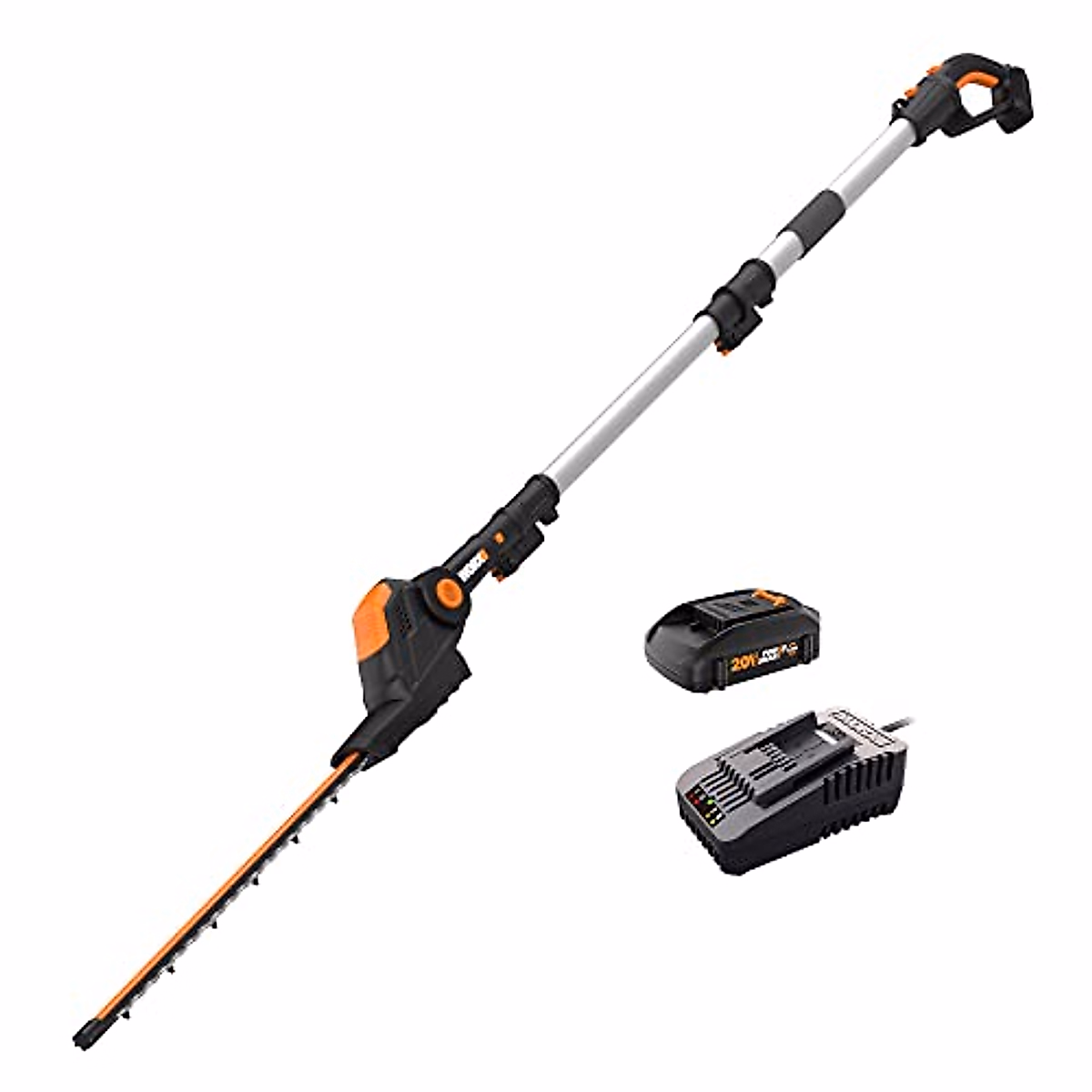Worx WG252 20V Power Share 2-in-1 20" Cordless Hedge Trimmer (Battery & Charger Included)