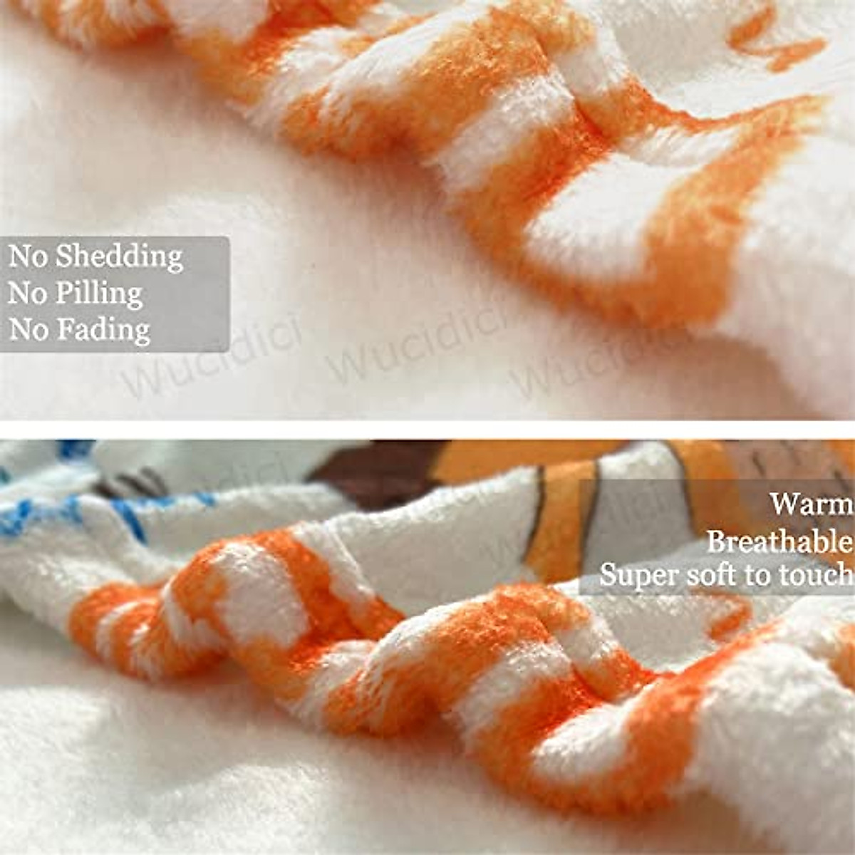 Wucidici Planet Throw Blanket Lightweight Soft Cozy Moon Blanket for Couch Sofa Bed 50"x 60"