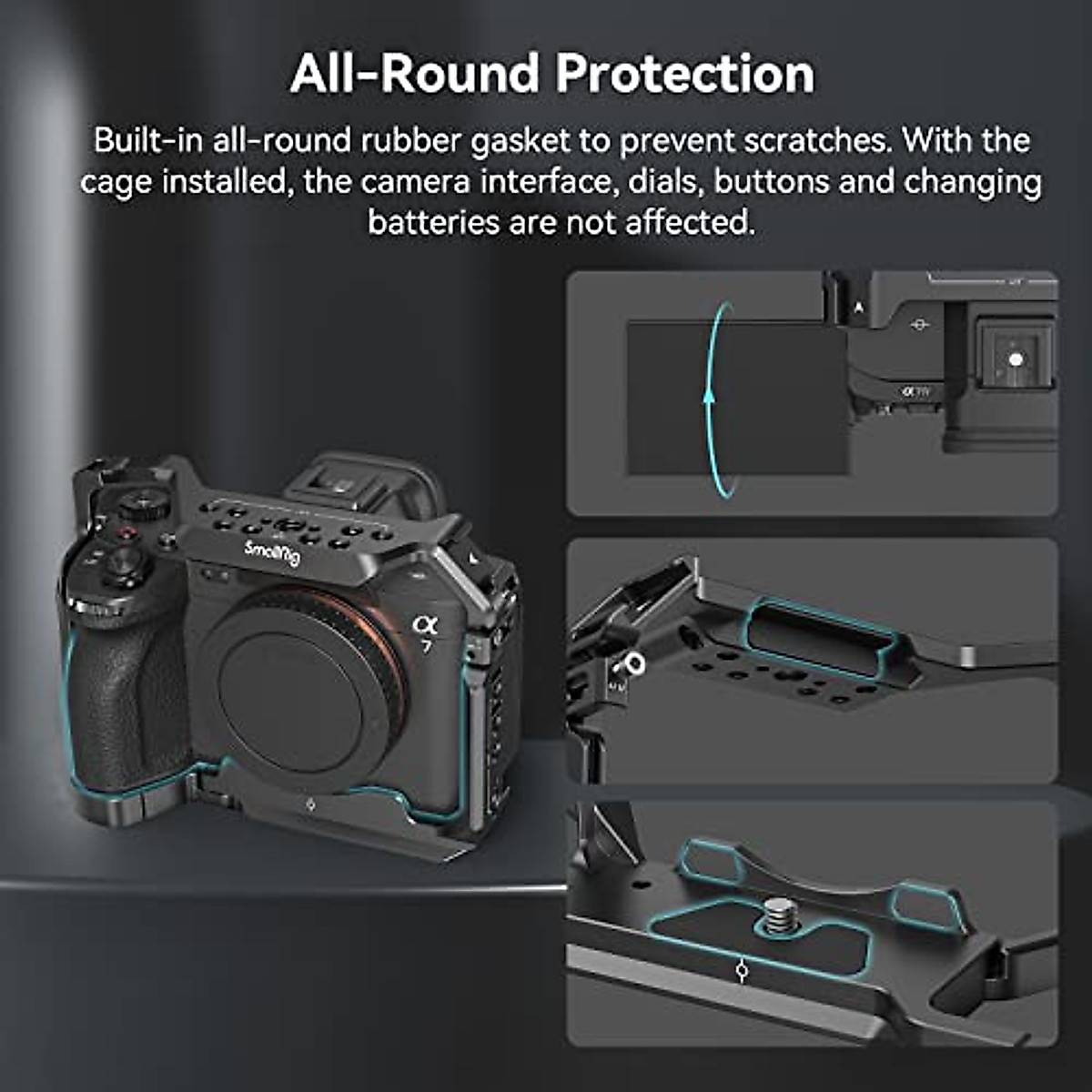 SmallRig Full Camera Cage for Sony Alpha 7R V / Alpha 7 IV / A7R IV / Alpha 7 S III / Alpha 1 - 3667B