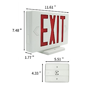 Ainfox 2 Pack LED Exit Sign Emergency Wall Light, Back -up Letter Cover (red/2pack)