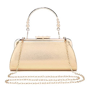 Women's Evening Bag for Dinner Night Clutch Purse Handbag with Rhinestone Tassels Gold