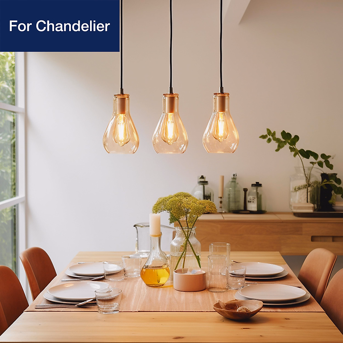 FLSNT 40W Equivalent LED Edison Bulbs with Amber Glass, 4W ST19 Dimmable Vintage LED Light Bulbs for Pendant Light, 90+ High CRI, 2200K Warm White, 400LM, E26 Base, 6 Pack