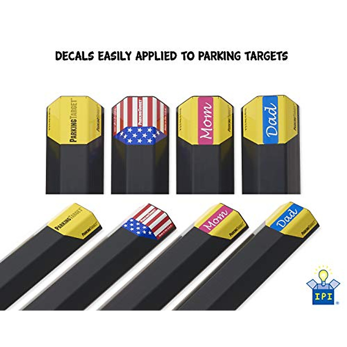 ipi-100 16" (1 Pack): Parking Aid, Heavy Duty, Easy to Install, Peel & Stick - Only 1 Needed per Vehicle– Mom and Dad and USA Decals Included – Great Gifts