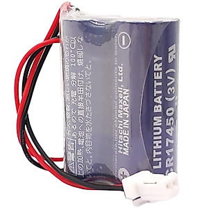 BATTEMALL CR17450-2WK27 / D80UB016170 3V Replacement PLC Battery 2*CR17450 Battery Pack for 2CR17450 3V Battery