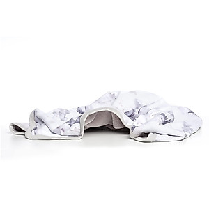 Oilo Baby Blanket, Luxury Soft Plush Backing & 100% Turkish Cotton Jersey Print, Double Layered, 30" x 40", Rolled Jersey Edge Trim, Newborn Infant Crib Blanket, Misty Mountain