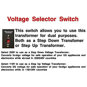 Simran AC-500 Power Converter 110v 220v Step Up/Down Voltage Transformer 50Hz 60Hz- 500 Watts