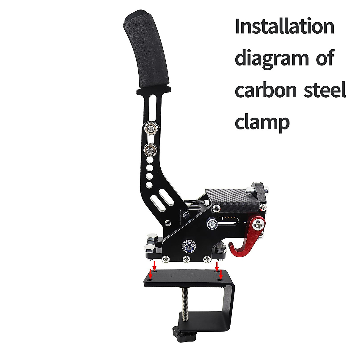 Dcutn 16Bit PC USB Handbrake for SIM Racing Games G920/27/29 T500 T300 LFS/DiRTRally / DiRT4/Project CARS/DRIVECLUB/Asset to Corsa/ WRC8(Black With Clamp)