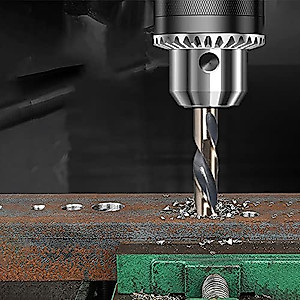 TA-VIGOR 20mm Reduced Shank Twist Drill Bits with 10mm Shank- Perfect for Drilling Steel,Copper,Aluminum Alloy-Made of High Speed Steel 4341