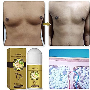 TURSHI Gynecomastia Firming Ginger Roller,2023 New Gynecomastia Tightening Ginger Cream,Firming Ginger Breast Firming Down Cellulite for A Better Physique Make Them Firmer Cleansing Oil