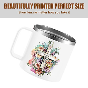WWHSAI Christian Gifts for Women - Faith Bible Verse Gifts Baptism Coffee Cup - Inspirational Religious Birthday Presents for Women - Catholic Spiritual Christmas Presents Tumbler for Girl Friend 14oz