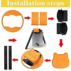 CATIIOR 5 Gallon Bucket Lid Mouse/Rat Trap Indoor/Outdoors Mouse Trap Automatically Reset Door Style, Rat Traps Outdoors Indoor House Chipmunk Trap, YELLOW (MC700LL/A)