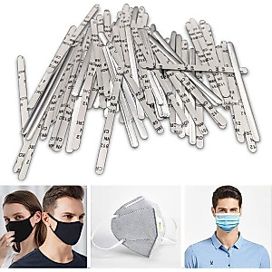 Nose Bridge Strips for Masks, Aluminum Metal Nose Strip, Adjustable Nose Clips Wire for DIY Mask Making Accessories for Sewing Crafts, 100Pcs