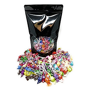 Charms and Tootsie Mini Pops 36 Flavor Mix Lollipop Suckers 3 Lbs Assorted Variety Bulk Value Pack 200+ Count In Resealable Stand Up Bag (48 Oz)