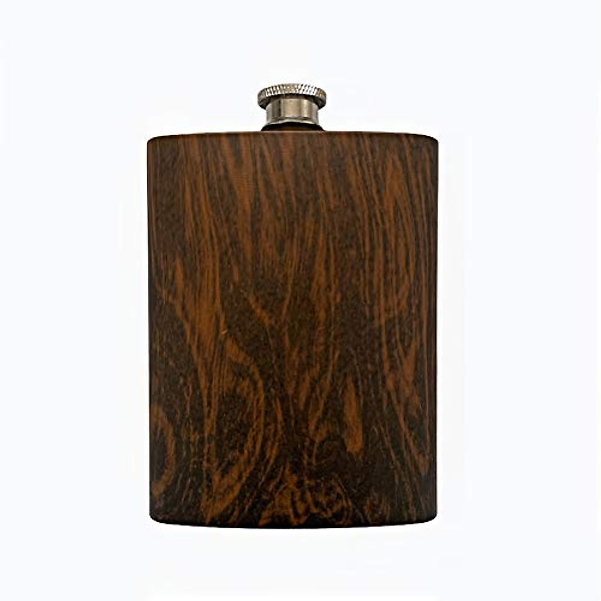 SoBoho 8oz Stainless Steel Walnut Flask - Box Includes Flask, Funnel, and Shot Glasses - Perfect for Groomsmen Gifts, Groomsmen Proposal Box, Best Man Gifts for Wedding - Groomsmen Flask Set