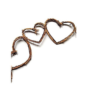 Vine Hearts Rustic Garland for Bridal Shower, Fall Wedding Reception Head Table, Baby Showers - In Choice of Length