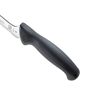 Mercer Culinary M22408 Millennia Black Handle, 8-Inch Offset Wavy Edge, Bread Knife