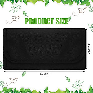 2 Pieces Money Organizer Cash Wallets Money Holder with 5 Zipper Slots for Office Budget Wallet Home Students Family, Black