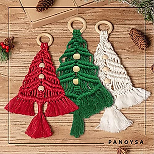 3 in 1 Macrame kit Adult Beginner: 3 DIY Christmas Macrame Tree, Crafts for Adults, Macrame Cord 3mm, Boho Christmas Decor, Macrame Kits for Adults with Written Instructions and Video Tutorials