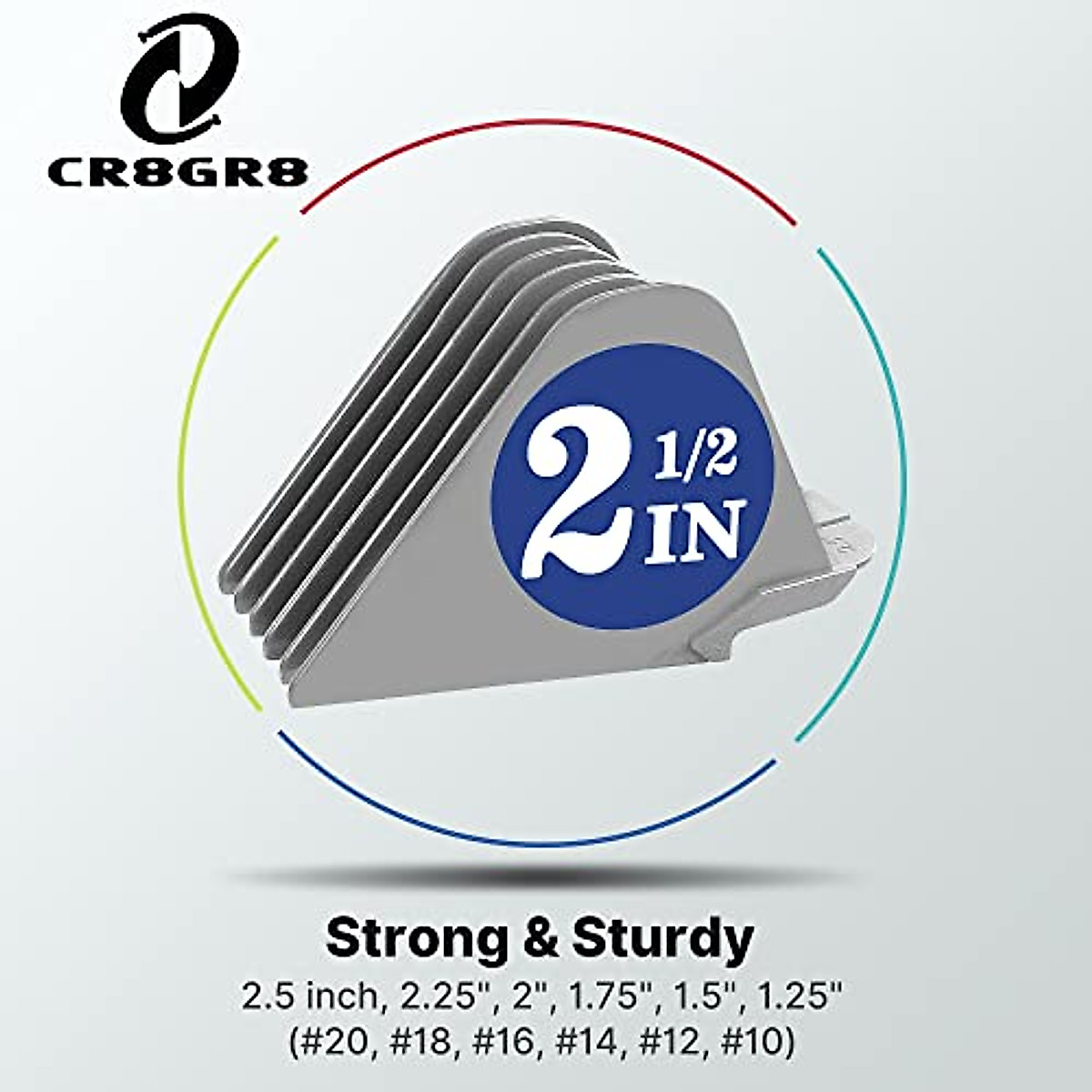 Hair Clipper Guards Professional Wahl Clipper Guards with 6 Cutting Lengths from 1.25 in & 1.5 in & 1.75 in & 2 in & 2.25 in & 2.5 in Fits Most Wahl Full Size Hair Clippers (Gray)