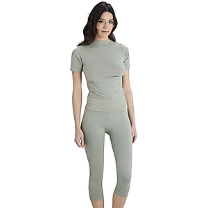 Pretty Polly Women's Eco Active Wear Capri Leggings, Green (Sage), X-Large