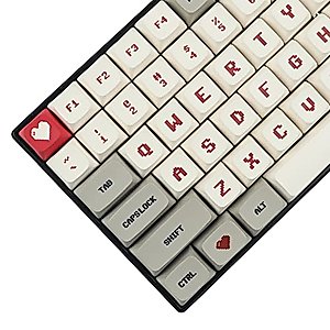 YMDK 146 Key Gameboy Dye Sub ZDA PBT Keycap Similar to XDA for MX Keyboard 104 87 61 Melody 96 KBD75 ID80 GK64 68（Only Keycap） (Gameboy)